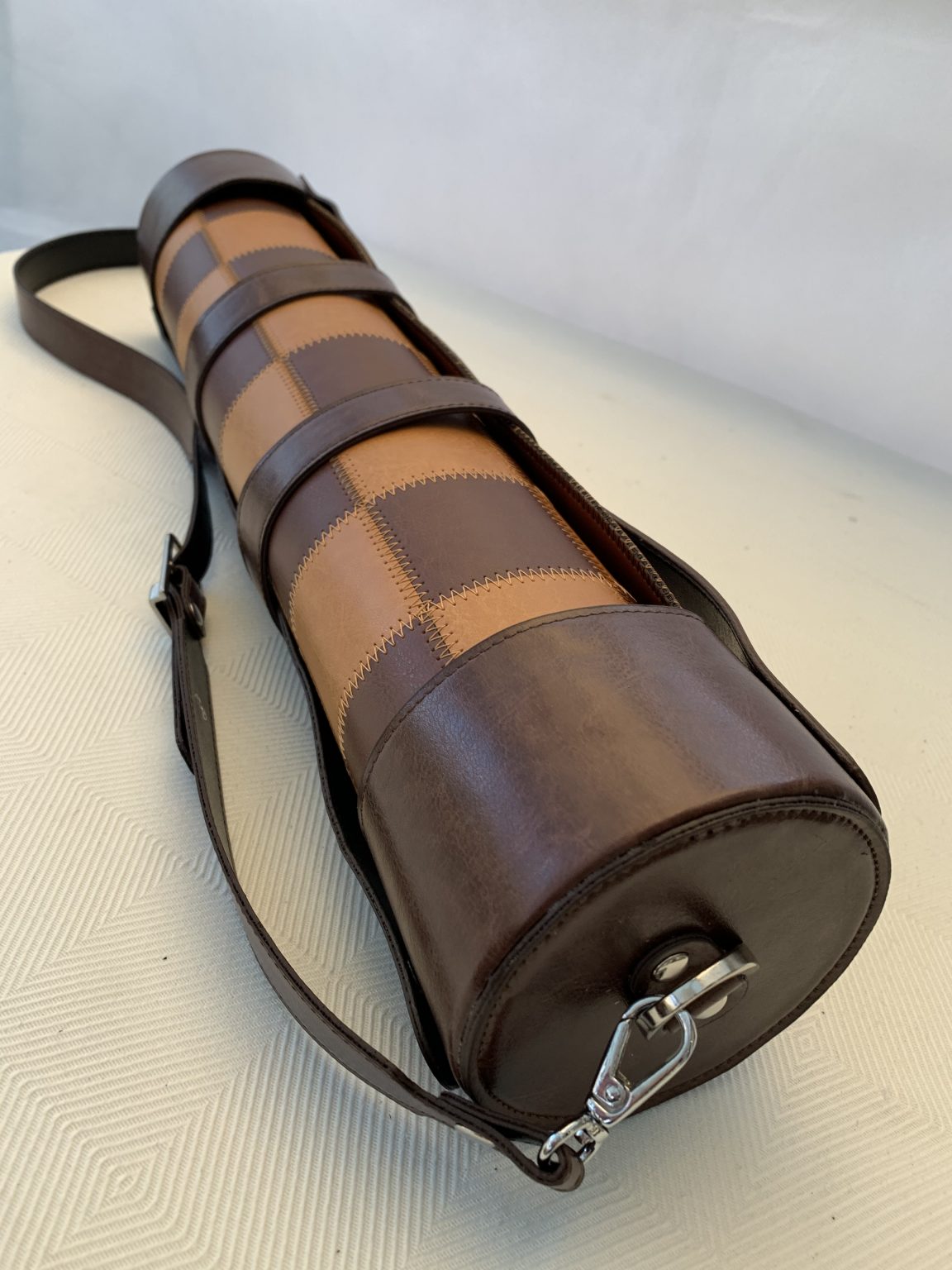 Rollup Thick Leather Chess Case, Mat and Weighted Chess Pieces ...