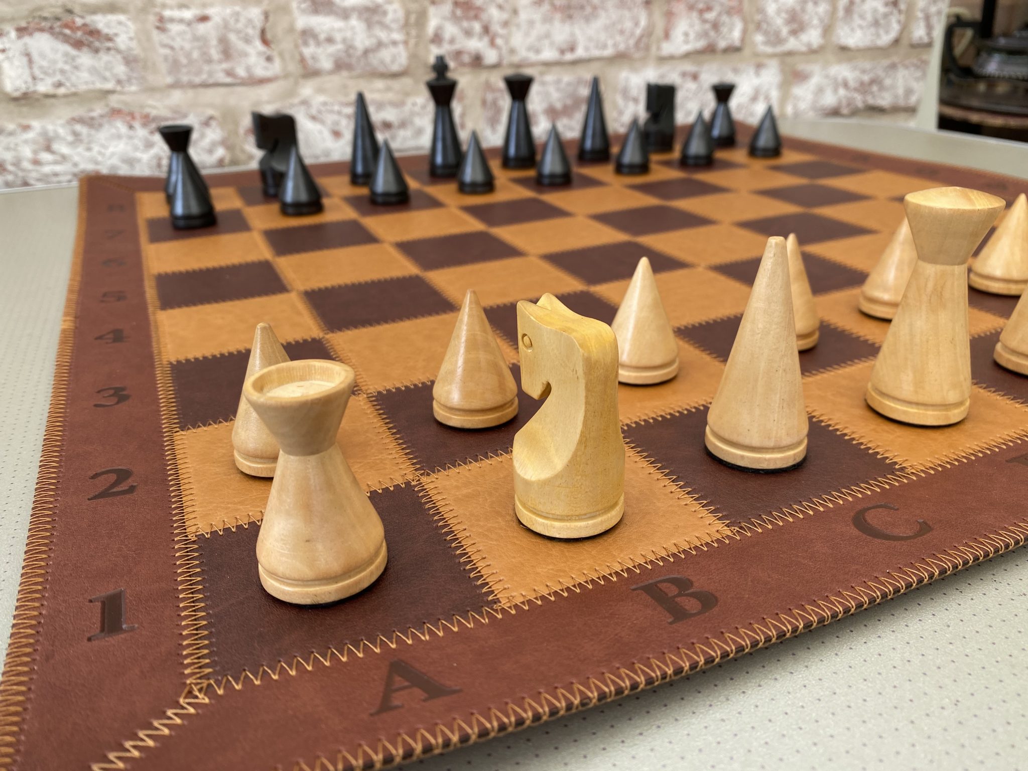 Thick Leather Chess Case, Mat and Chess Pieces all Included v2 ...