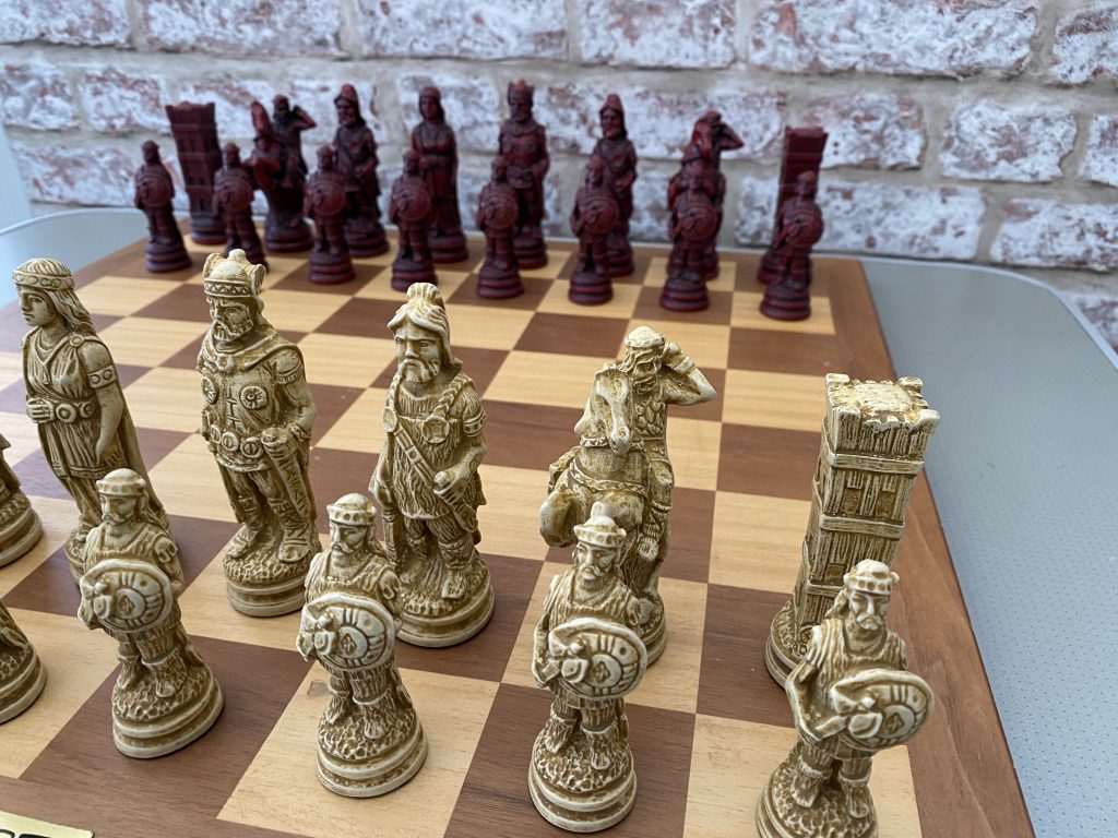 Berkeley Chess - The Vikings Chess Set - Red - ChessBaron Chess Sets ...