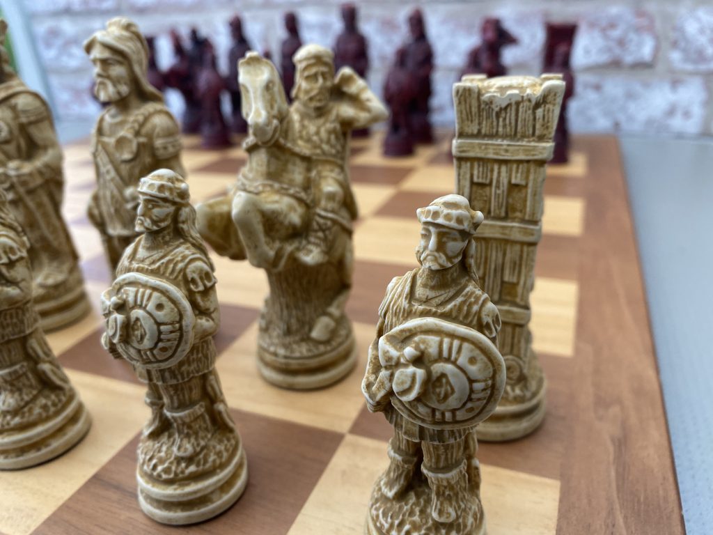 Berkeley Chess - The Vikings Chess Set - Red - ChessBaron Chess Sets ...