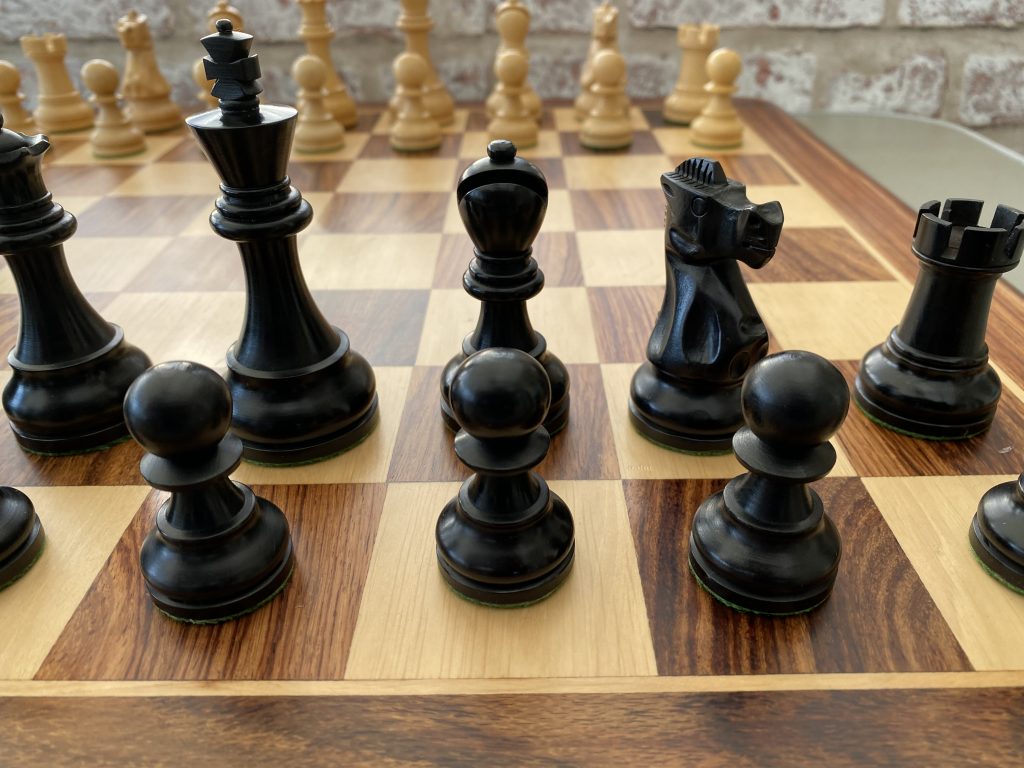 The Morgan - Double Weighted Ebonized Staunton Chess Set - ChessBaron ...