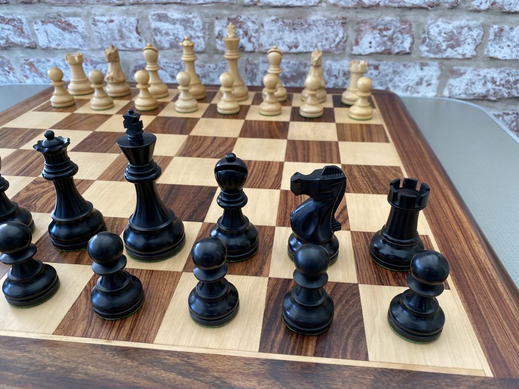 The Morgan - Double Weighted Ebonized Staunton Chess Set - ChessBaron ...