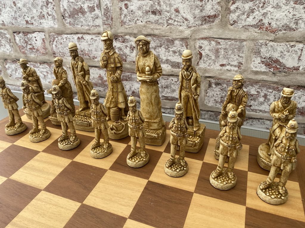 Berkeley Chess - Sherlock Holmes Chess Pieces - Red - ChessBaron Chess ...